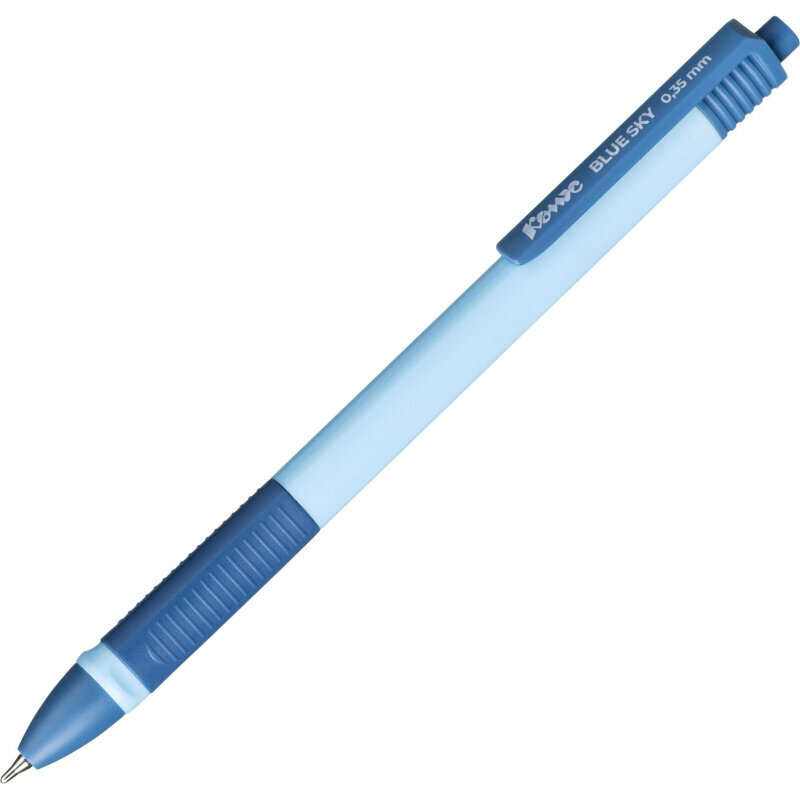Ручка шариковая автомат. Комус Blue Sky, д. ш. 0,5 мм, гол. корп, манж, синяя, 2005565