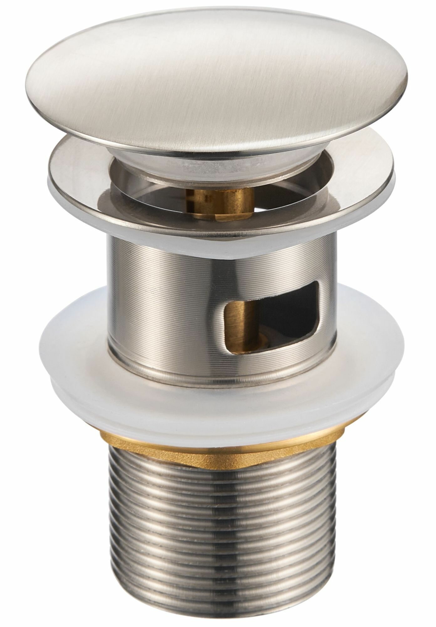 Milacio Донный клапан для раковины с переливом Ultra 050 (MCU.050. SS) сталь нержавеющая