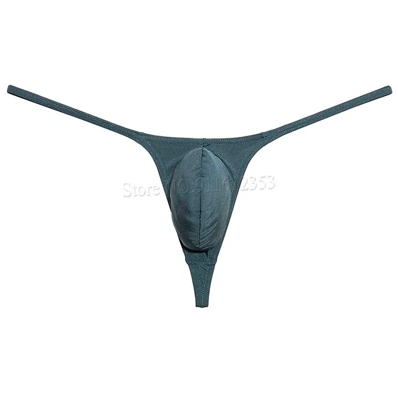 Мужские стринги, нижнее белье, Т-образная сумка, улучшающие стринги, М, Темно-зеленый, Black Green