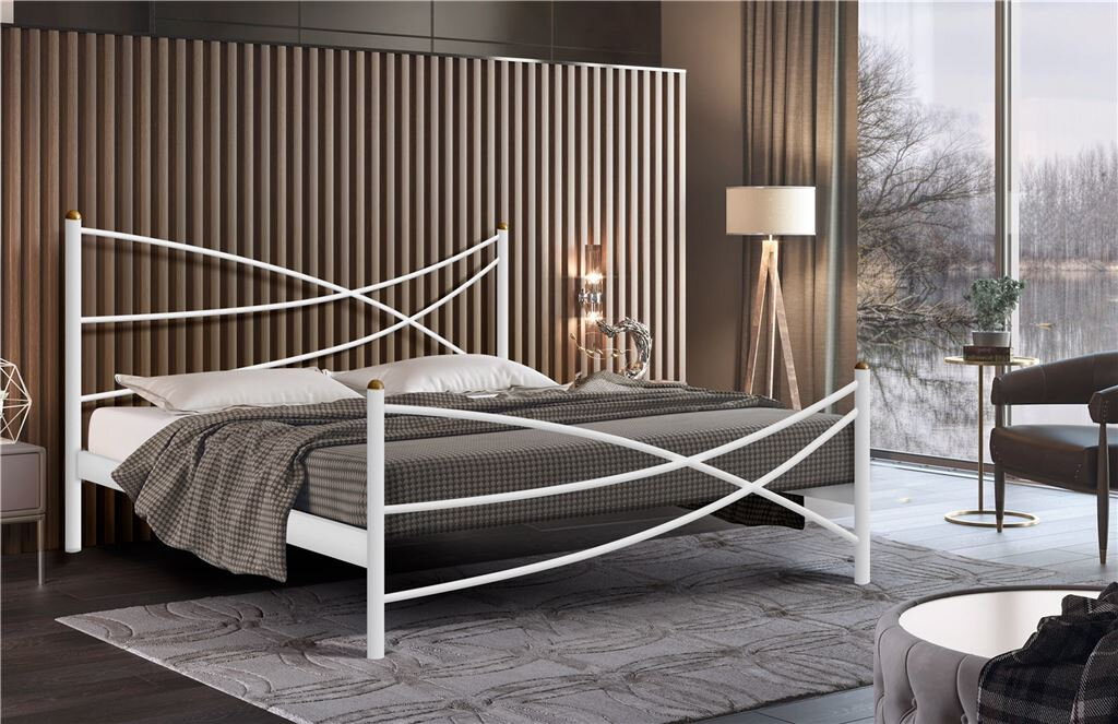 Кровать Лиана (180х200/металлическое основание) Белый
