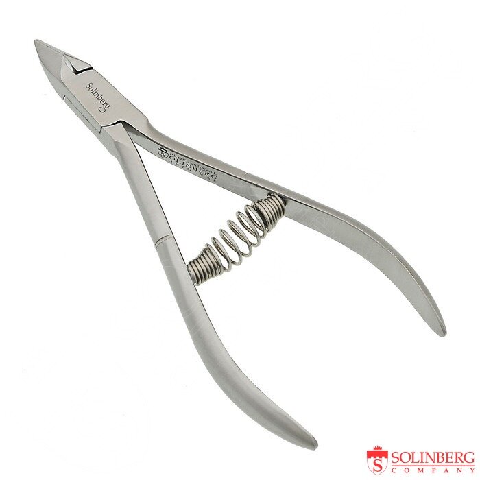 Кусачки маникюрные Solinberg 506 "Comfort Line", матовые, спиральная пружина, лезвия 8мм.