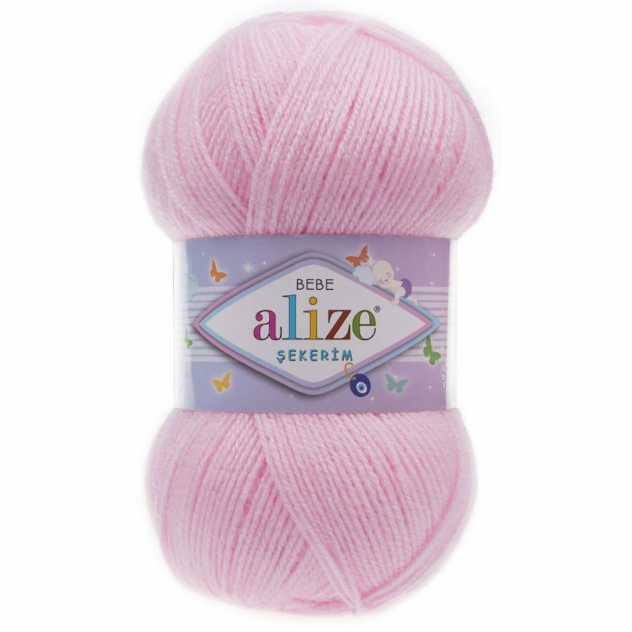 Пряжа Alize SEKERIM BEBE 185 розовый (5 мотков)