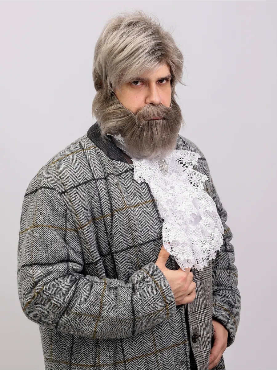 Парик с бородой и усами театральный, исторический