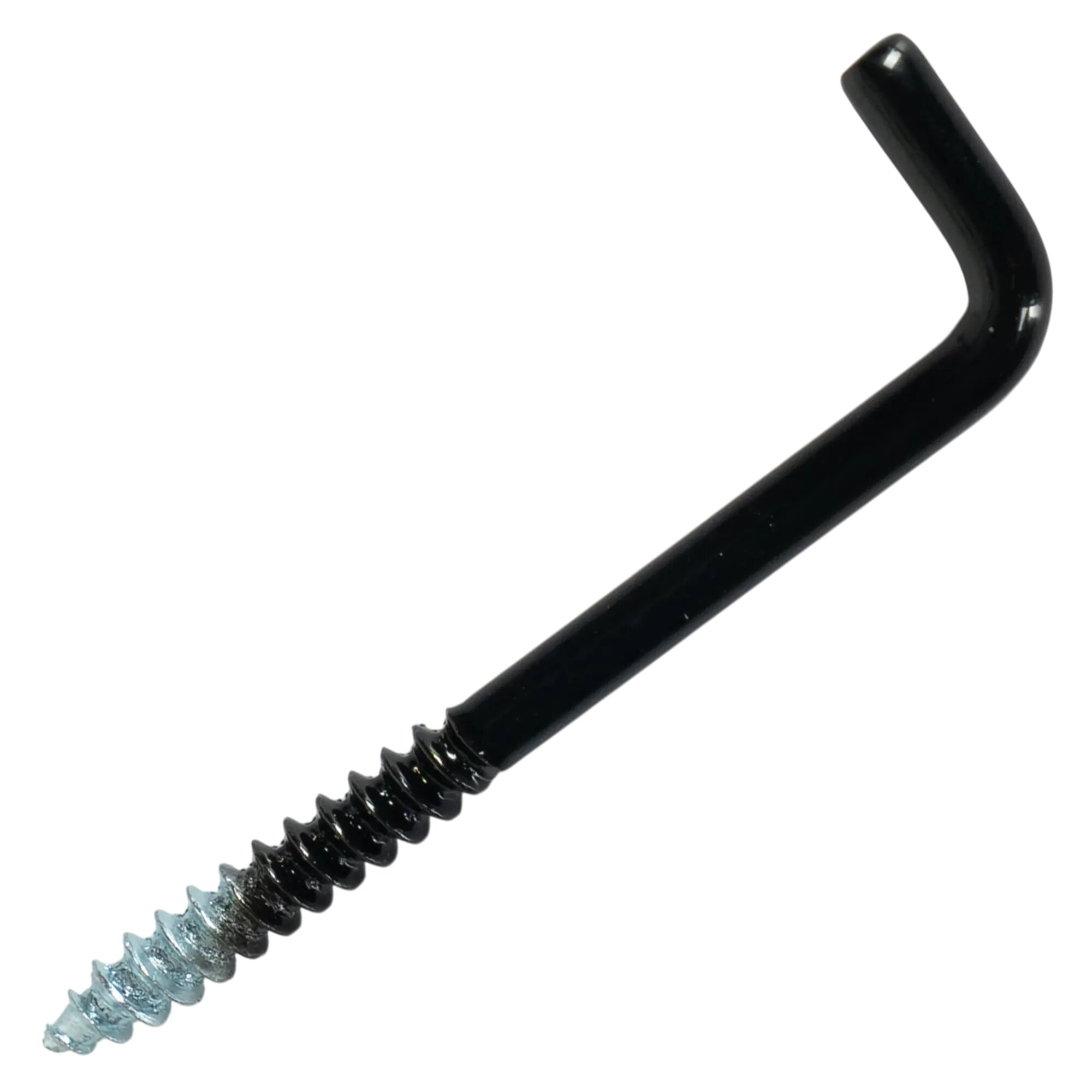 Г-образный винтовой крюк 3.5x45 мм из стали RAL9005, набор 8 шт для монтажа и крепления