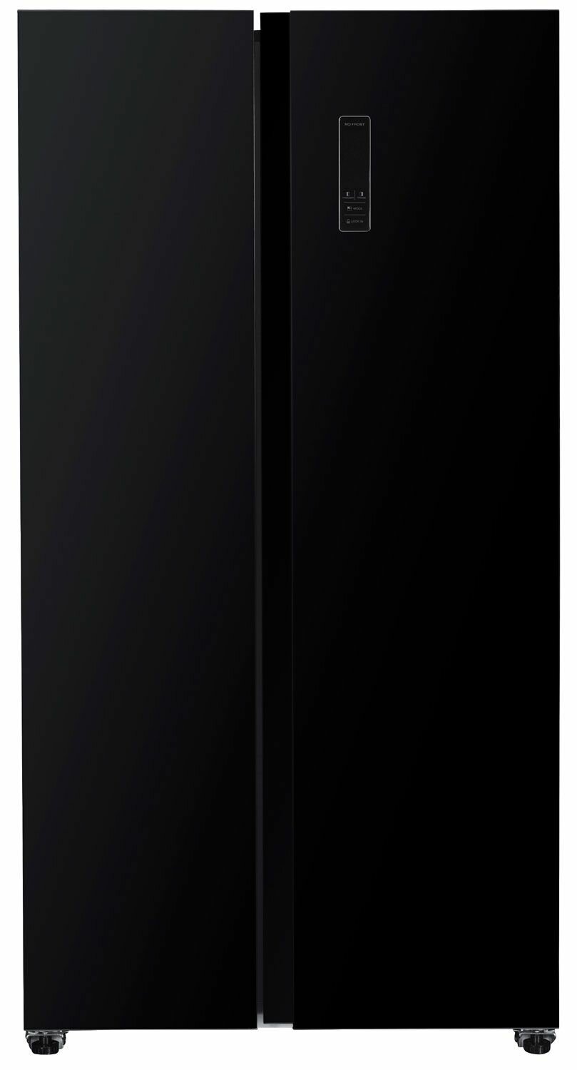 Холодильник Side by Side Kraft KF-MS4801BI, 500 л, No Frost, 10 кг/сут, 302 кВт·ч/год, черный