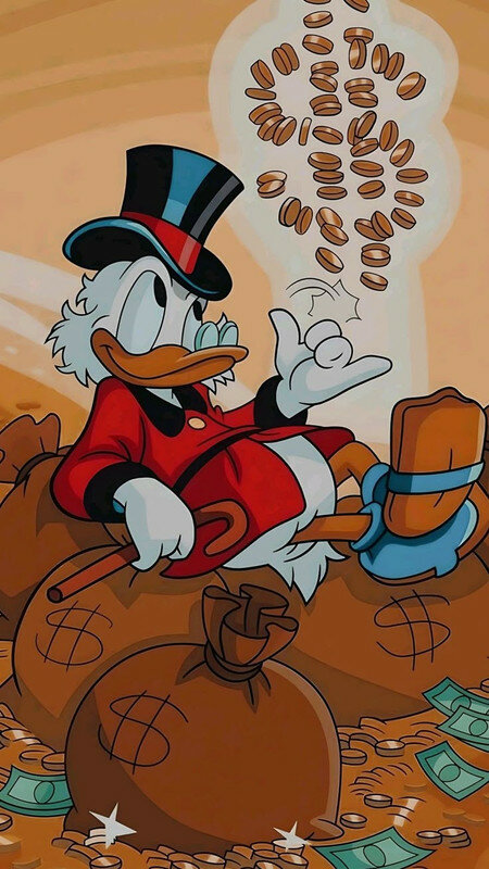 Алмазная Мозаика 40Х50 cm, без рамы. Отлично подходит для дома, украшения, подарков, Рождества. Скрудж Макдак