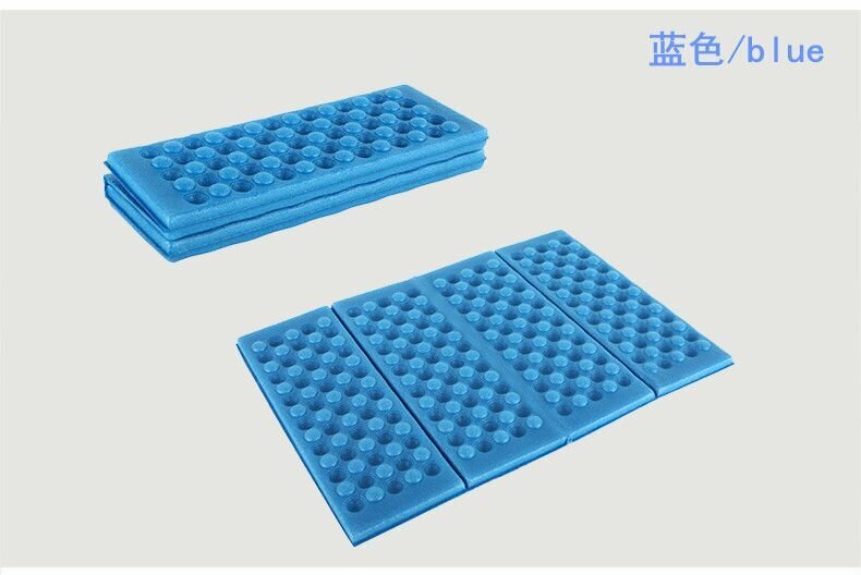 Складной коврик 1см для кемпинга, рыбалки и дачи, влагозащитный (PE, 25г) ультралегкий термоподкладка для зимы, сада, палатки и авто(Синий )