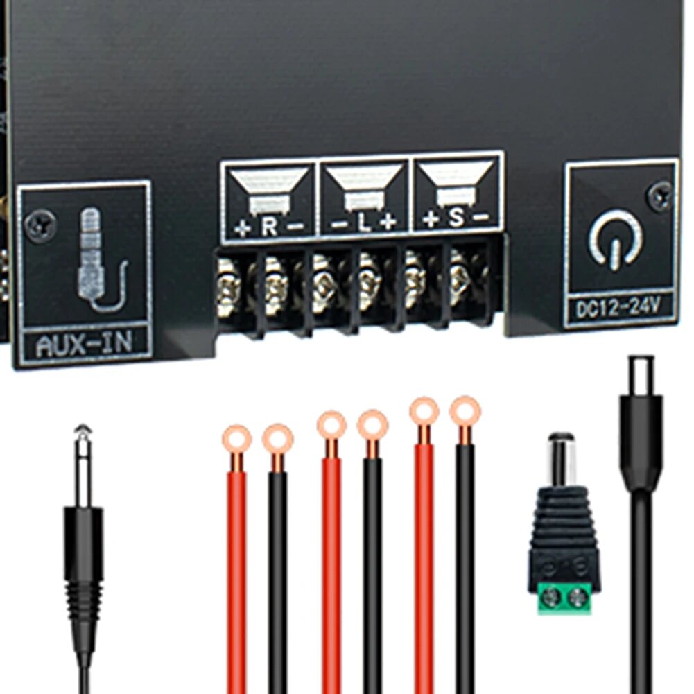 2,1-канальный Bluetooth-совместимый модуль усилителя мощности звука 50 Втx2 + 100 Вт плата усилителя для динамиков «сделай сам», домашний кинотеатр