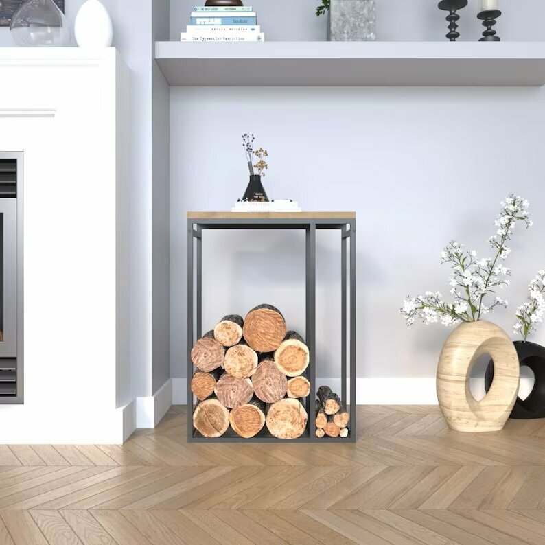 Дровница металлическая, подставка для дров в стиле лофт48х25х57