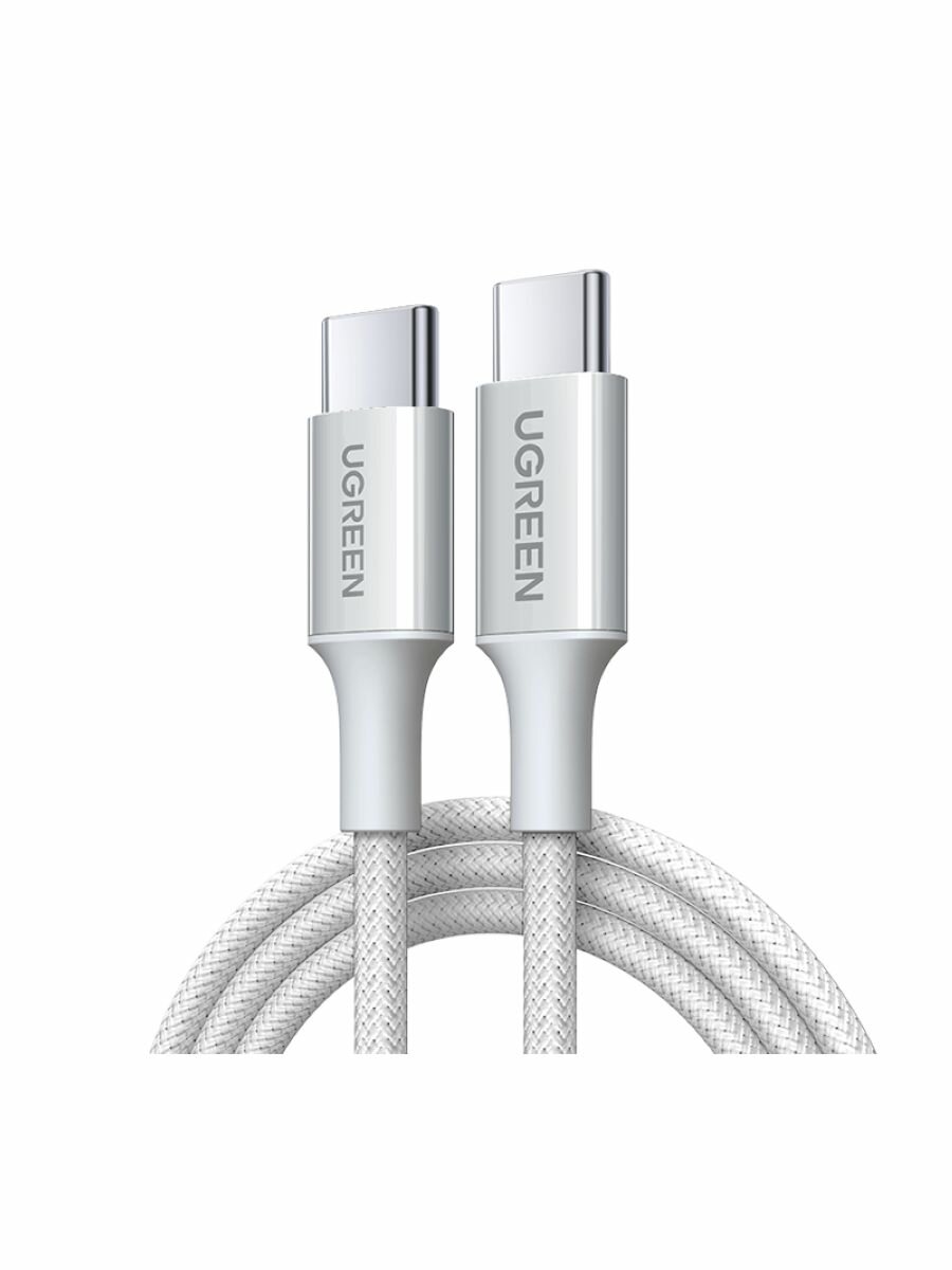Кабель UGREEN L502 (65256) USB-C to USB-C PD Fast Charging Braided Cable 5A Max. Длина: 2м. Цвет: титан