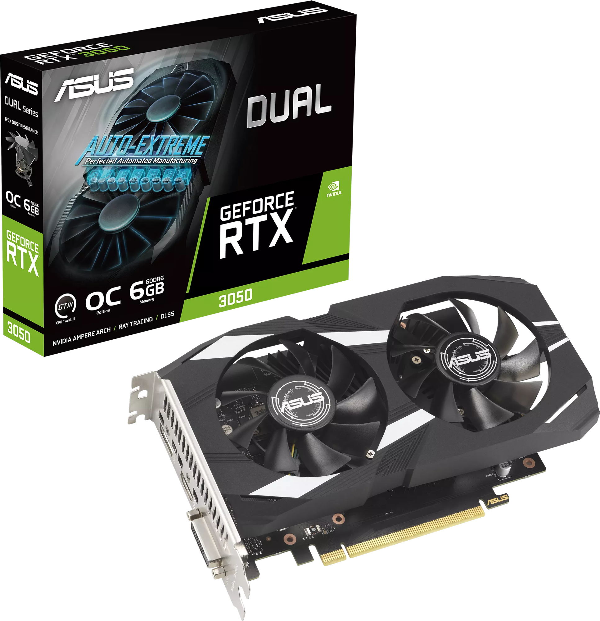 Видеокарта ASUS DUAL-RTX3050-O6G, Retail