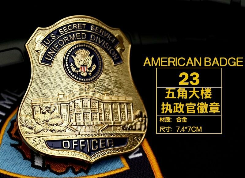 США Бюст Значок Hat Badge Бронзовый знак