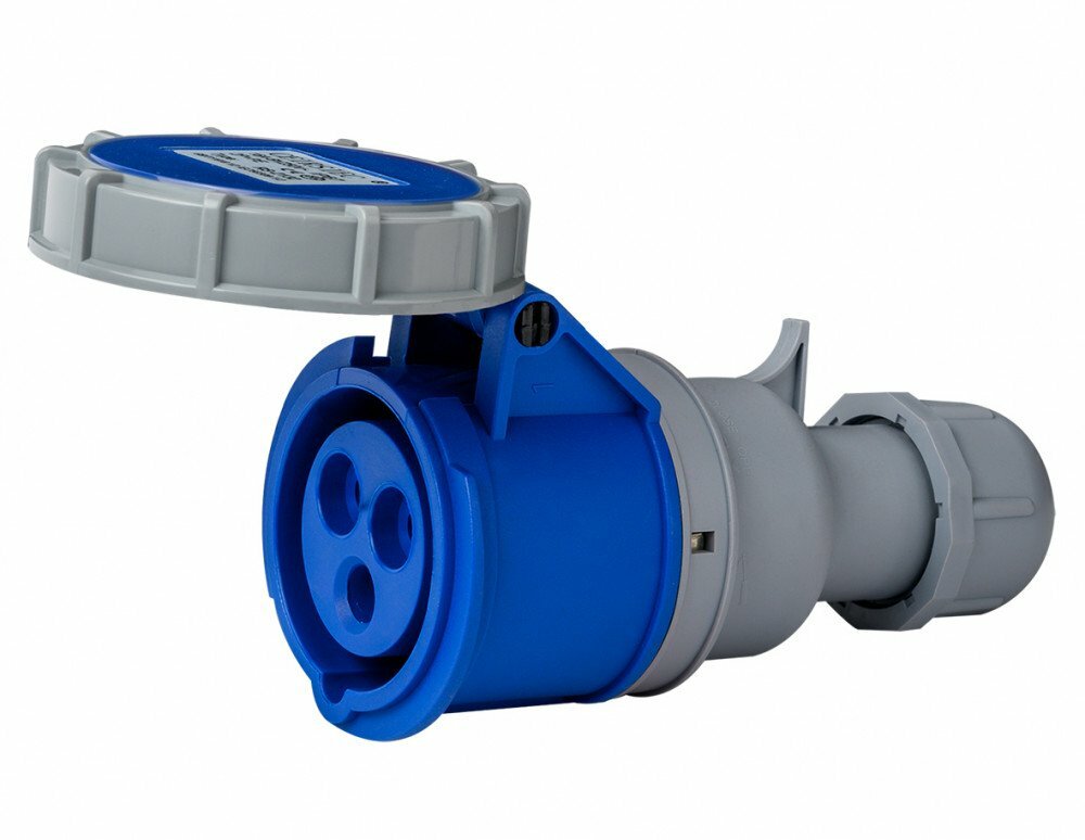 DEKraft Розетка перен. 2Р+РЕ 32А 220В IP67 РП-103, 26137DEK