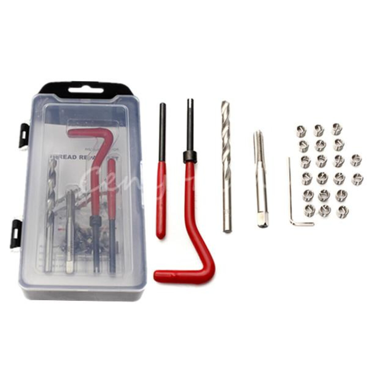 Полезные инструменты Drillpro 25Pcs Thread Restore Tool Set Helicoil Repair Recoil Insert Kit M6 x 1.0 x 8.0mm