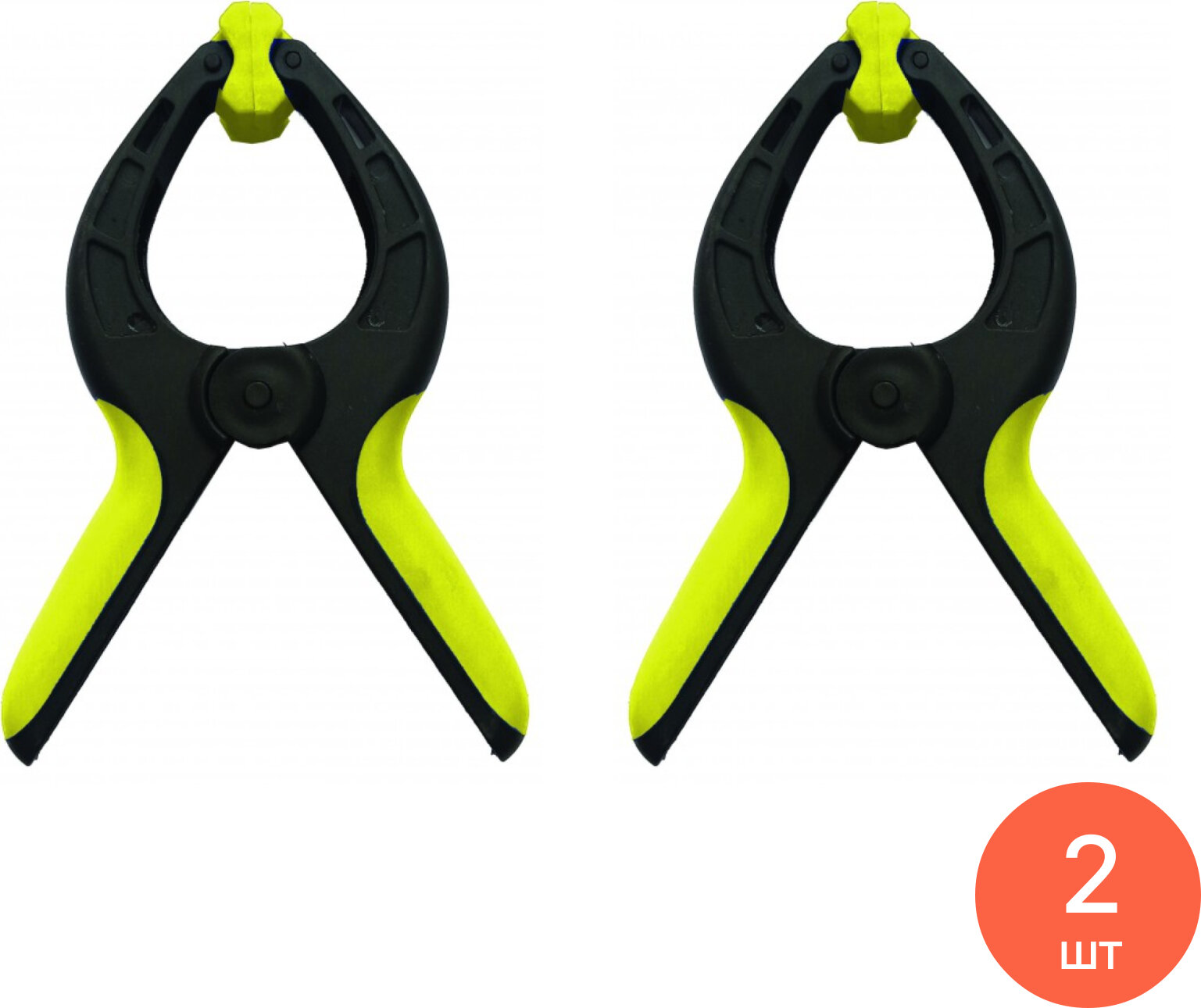 Струбцина 888 пружинная, пластиковая, черная, 160мм / инструменты (комплект из 2 шт)