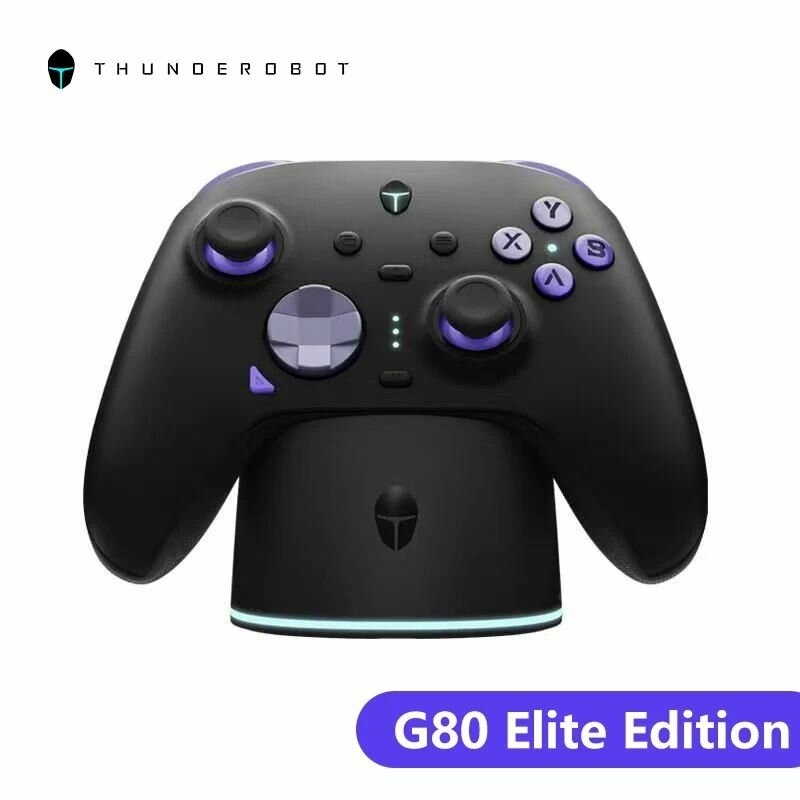ThundeRobot G80 Ultimate Gamepad Трехрежимный проводной / 2,4 G / Bluetooth для пользовательского игрового контроллера NS Xbox Quad Motor Hall Joystick