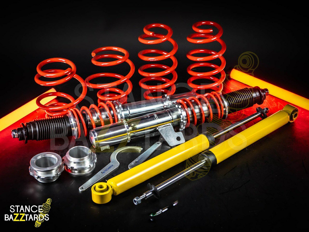 Комплект винтовой регулируемой подвески (койловеров) TA Technix с регулировками высоты EVOGWVW19/50 (EVOGWVW19/55) Volkswagen Jetta 6 поколение в кузове 16 (все модели с мультирычажкой), 2011-