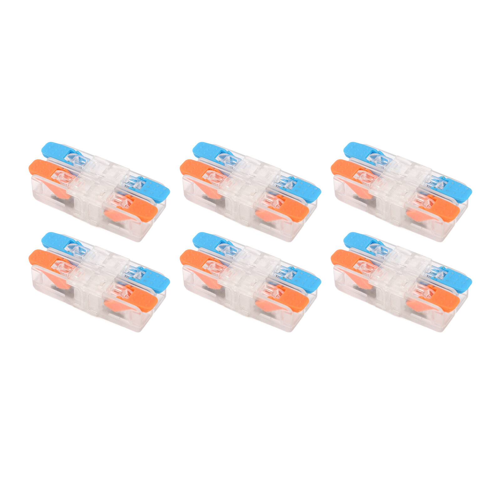 10 ШТ Контактные соединители компактные, 2 входа 2 выхода, рычажные разъемы для проводов, электрические соединители, 41А, 450В, для проводов 0,5-6 мм² (10-20 AWG)