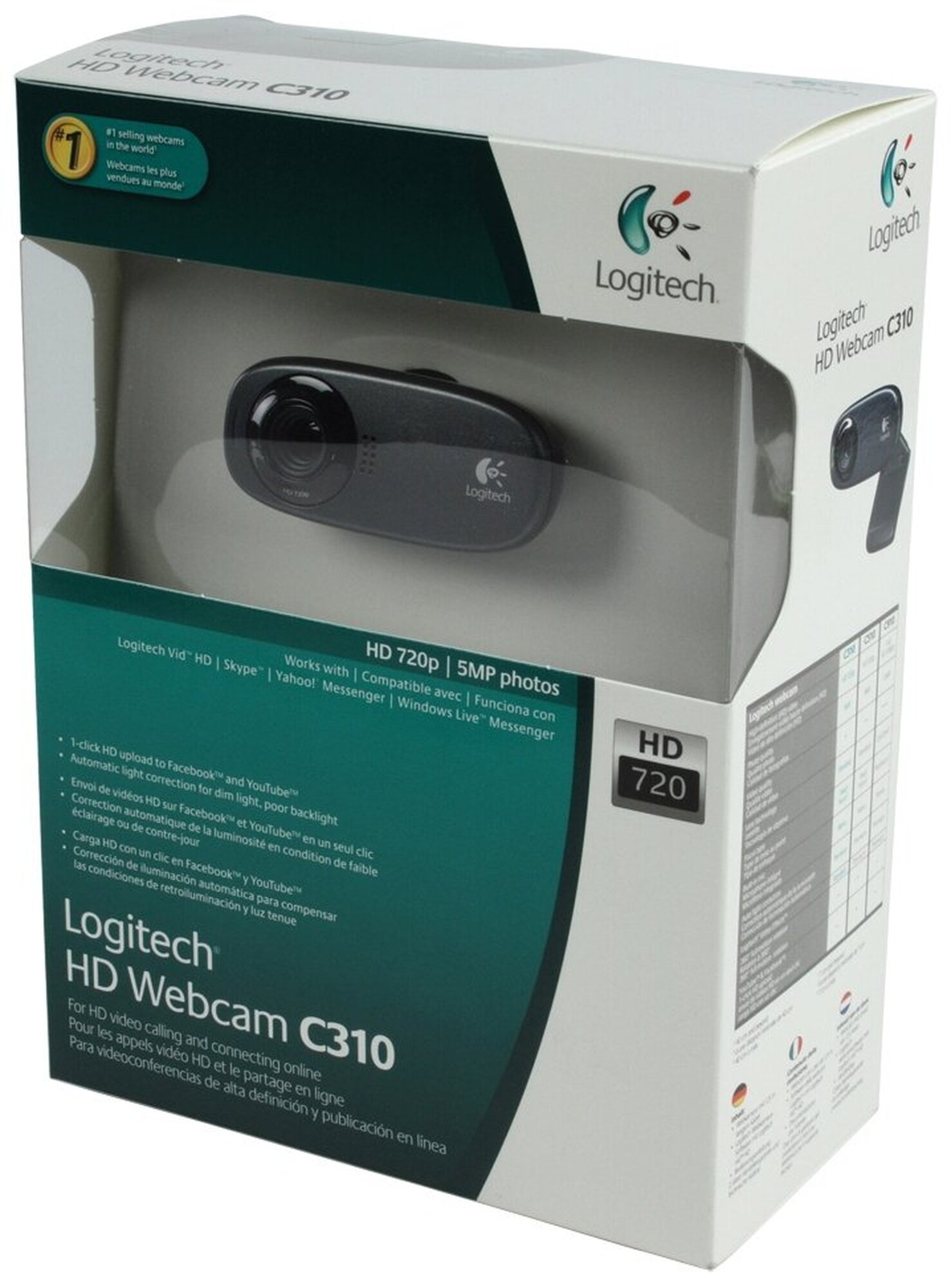 Камера-Web LOGITECH HD Webcam C310 черный (1,2 MP, 1280 x 720, USB 2.0) (960-001065)