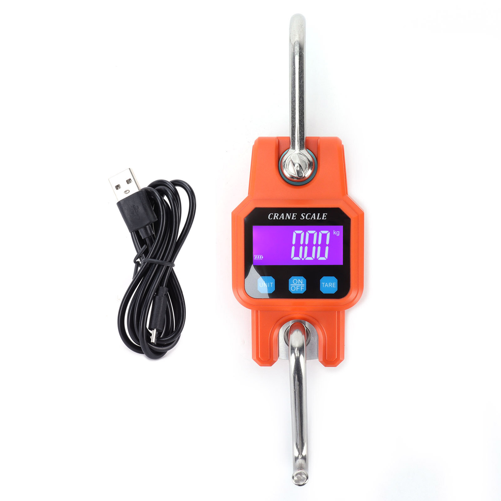 WH-C06 Rechargeable Digital Hanging Scale Mini Crane Electronic Hook for Home(Orange )