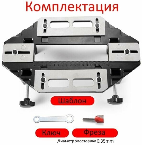 Шаблон для врезки петель и дверных замков / Кондуктор для установки петель и замков