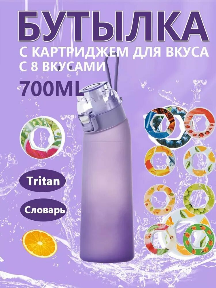 Туристическая бутылка для воды 700 мл, пурпурный