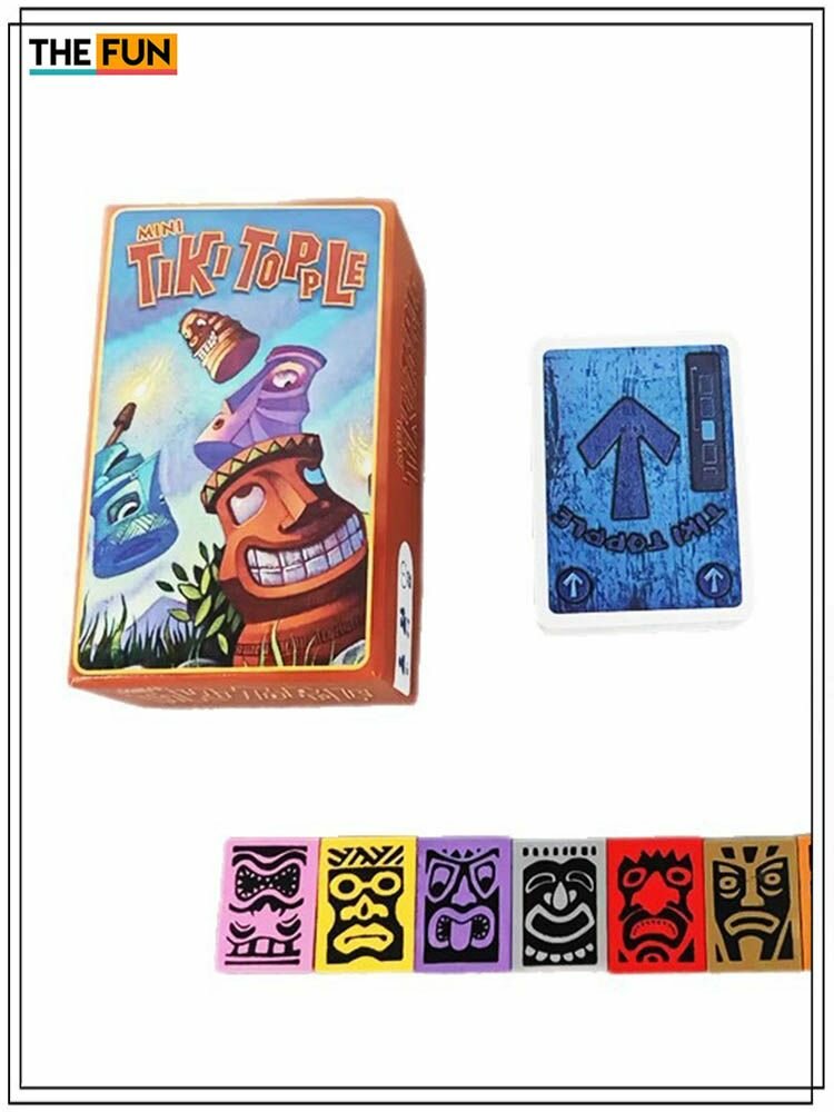 Настольная карточная игра Настольная Tiki Topple Игра (Английская версия) Новая версия игры