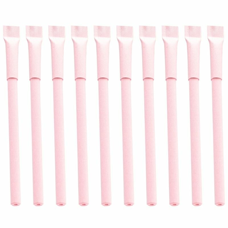 1 упаковка из 10 шариковых ручек в бумажных тубусах-карамельно-розовые