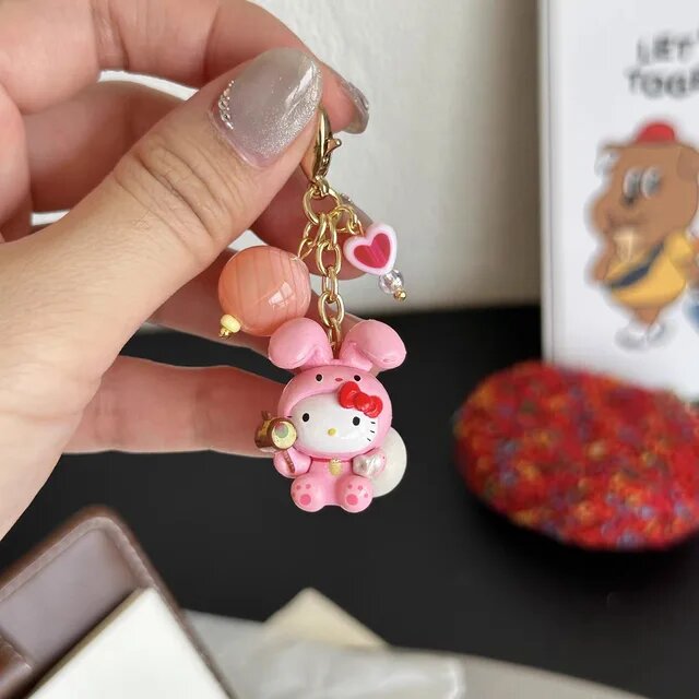 Брелок Sanrios, аниме-фигурки, брелок Kuromi Hellokittys, подвеска, милые животные, игрушки, кукла Pochacco, украшение для сумки, аксессуары, подарки,