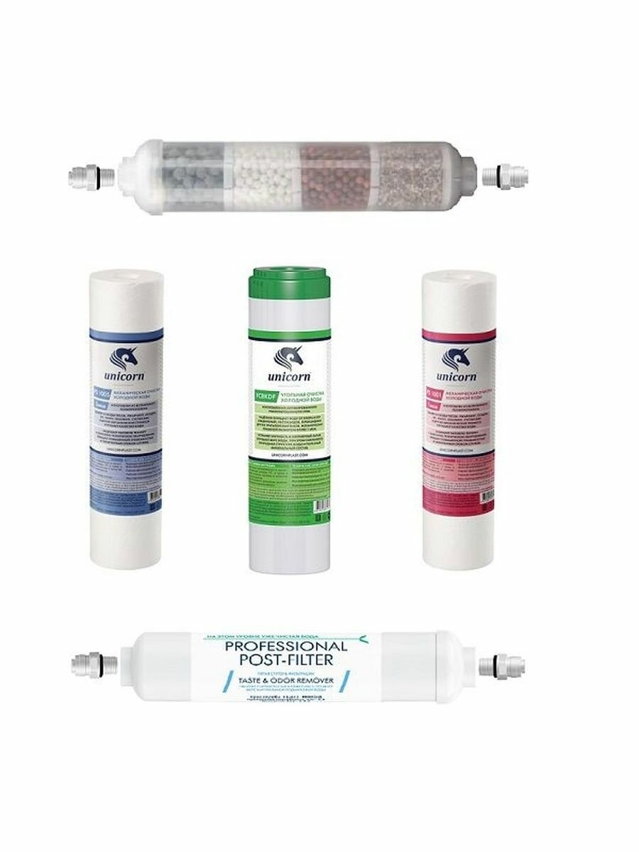 Комплект картриджей для бытового Осмоса, 6 ступеней, для обратного осмоса , без мембраны, с минерализацией