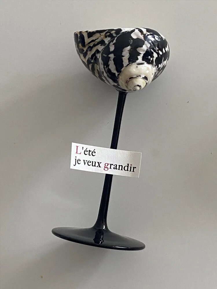 Бокал для вина "Раковина", стекло, с подставкой, для разных видов вин，1 штука，