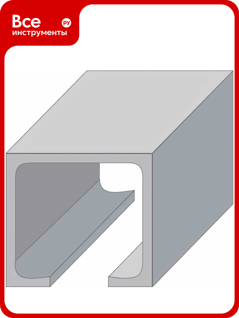 Верхняя направляющая для раздвижных дверей N1 Palladium 2 метра 12053, раздвижных дверей n1