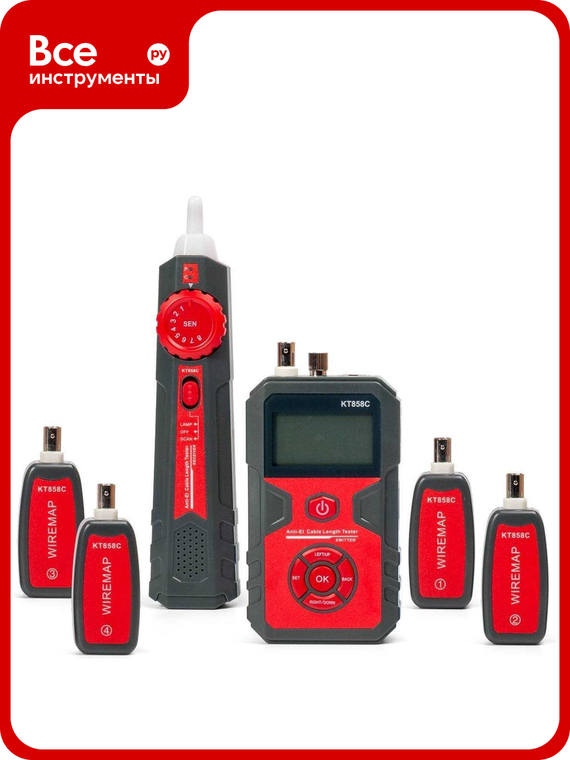 Кабельный LAN-тестер с PoE КВТ KT 858C PROLINE 86210