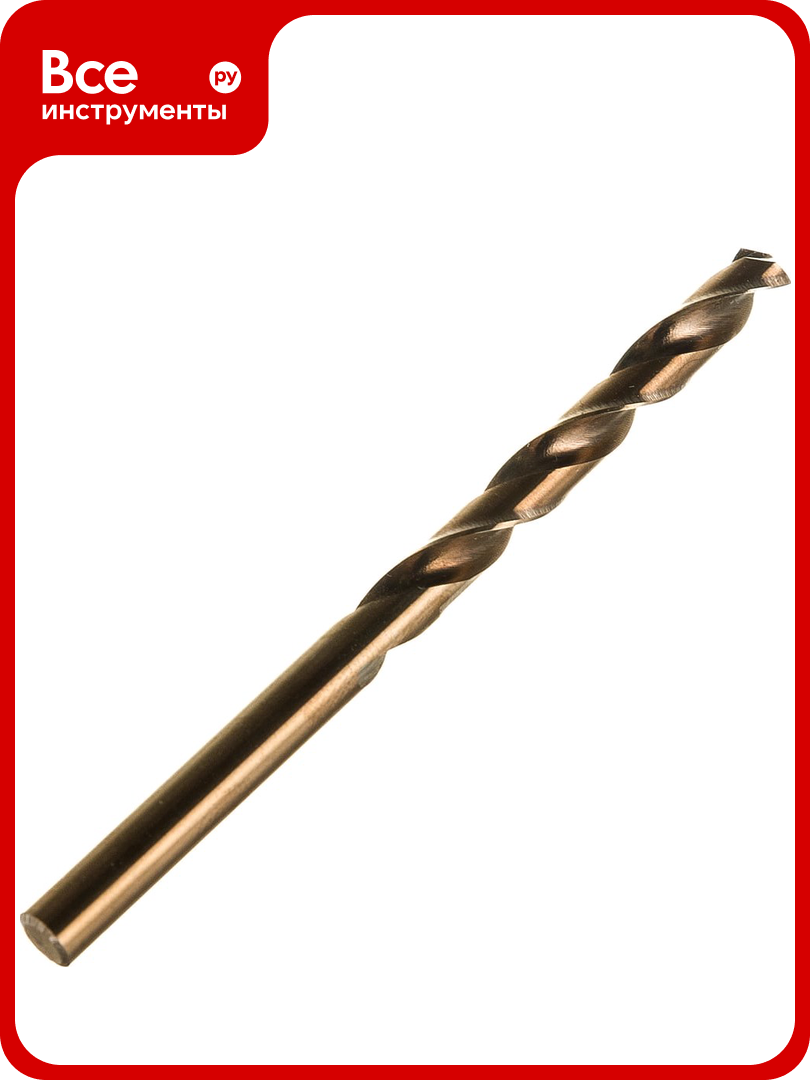 Сверло по металлу кобальт (6х57х93 мм; Р6М5К5; класс А1) Gigant GT-141 для повышения термостойкости