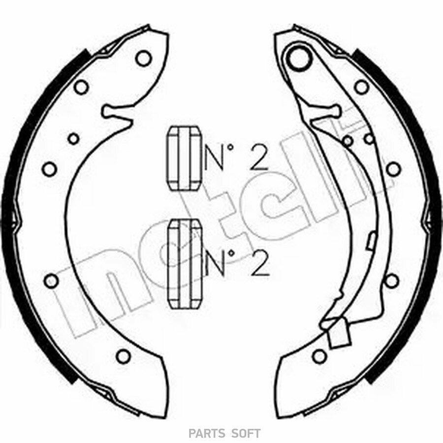 METELLI Колодки тормозные, барабанные