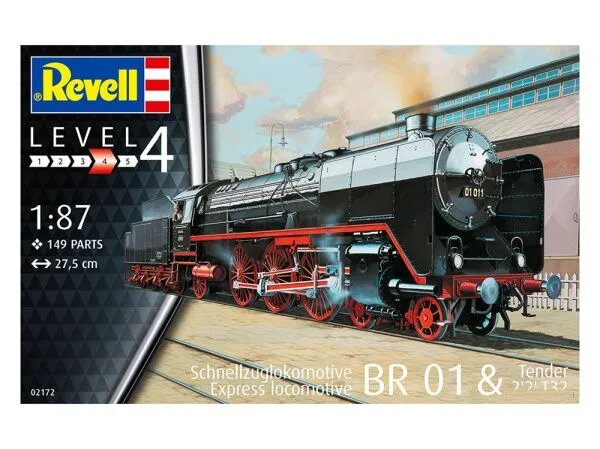 02172 Скоростной паровоз Express Locomotive BR01 & Tender 2'2' T32 1/87