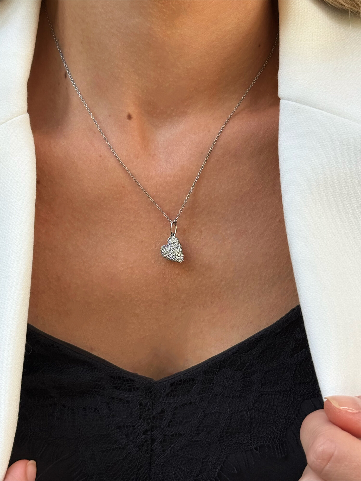 Подвеска, серебро, 925 проба, фианит