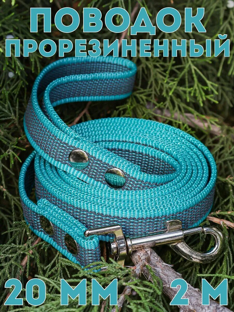 Поводок прорезиненный для средних/крупных пород собак 20мм, 2м DOG JOYS