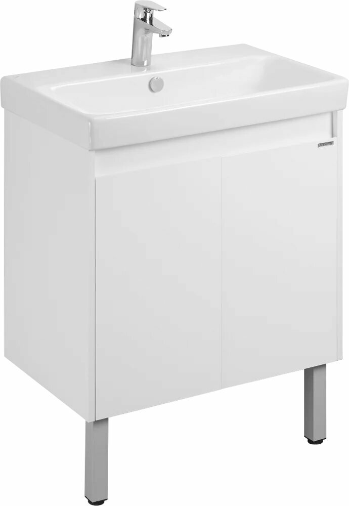 Тумба под раковину без столешницы AQUATON Сканди Doors 70 белый глянец, белый матовый