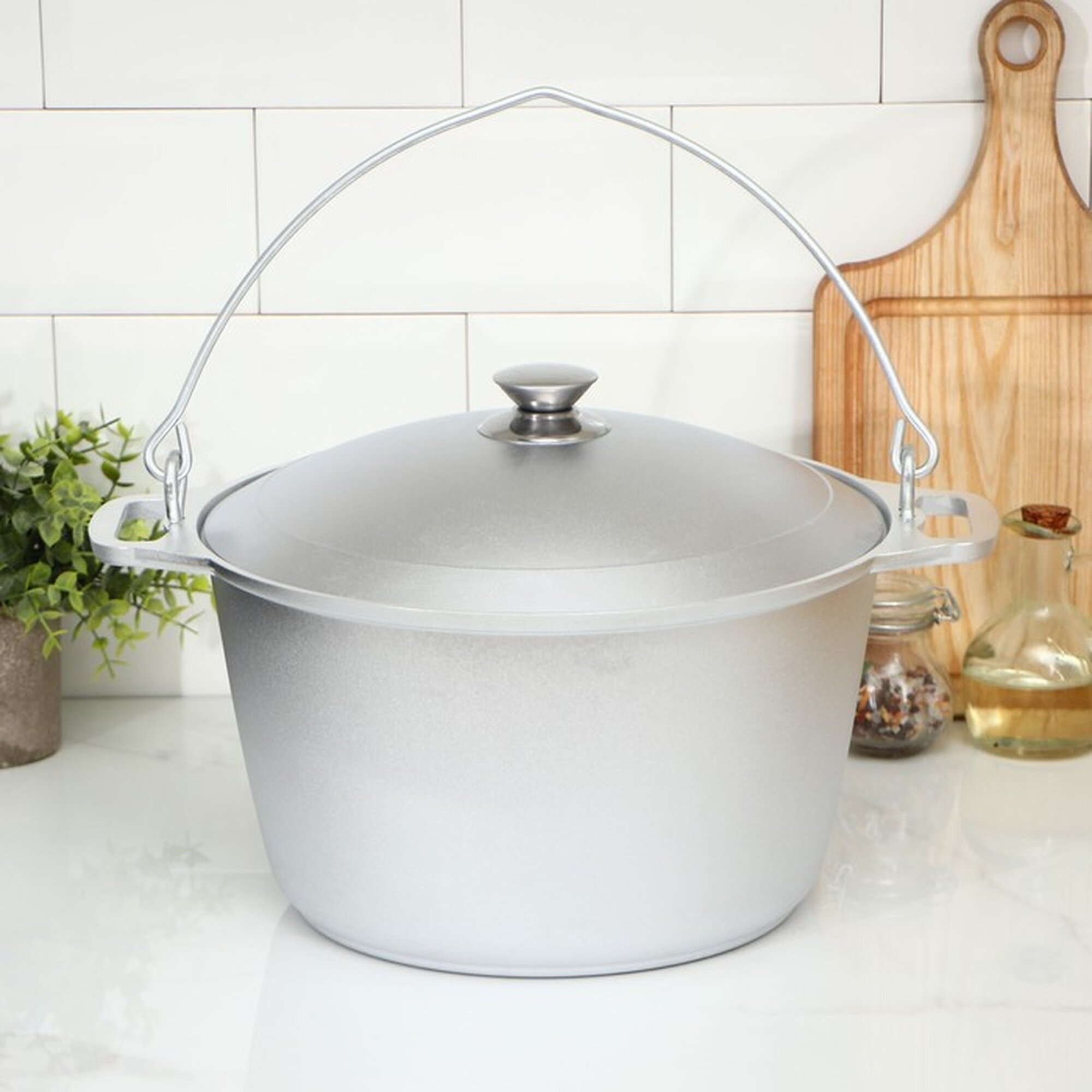 Котел походный Kukmara, алюминий, 8л, с крышкой, для приготовления пищи