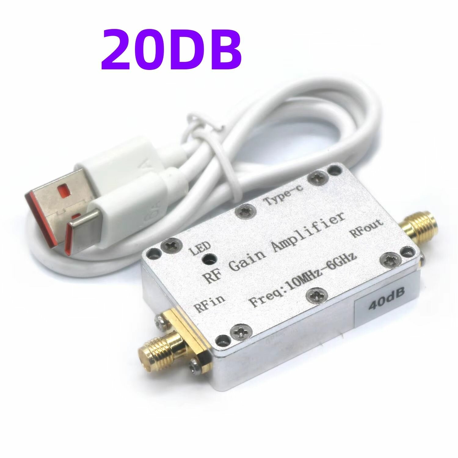 Радиочастотный усилитель 10M-6GHz 20dB Мощный