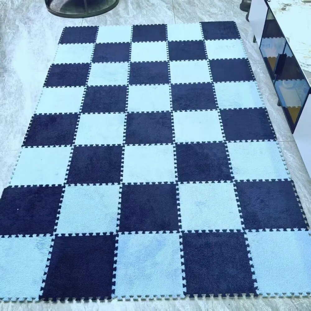 Коврик для детской 0.3x0.3 м Пенополиэтилен, Лавсан темно-синий, голубой