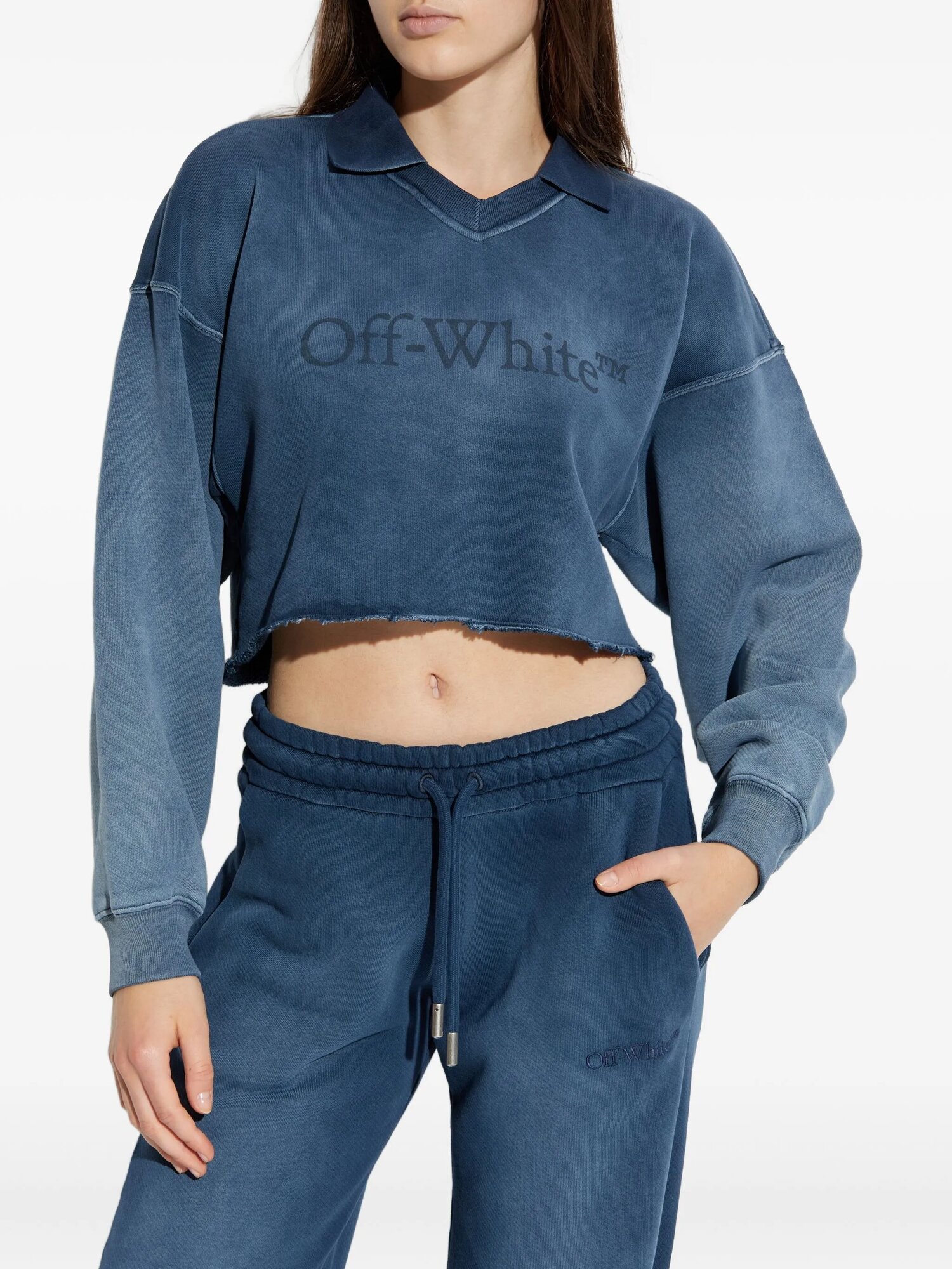 Толстовка Off-White, размер L, , синий — фото 1