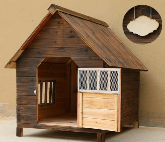 Будка для собак уличная утепленная/Влагостойкая и ветроустойчивая/Деревянное жильё