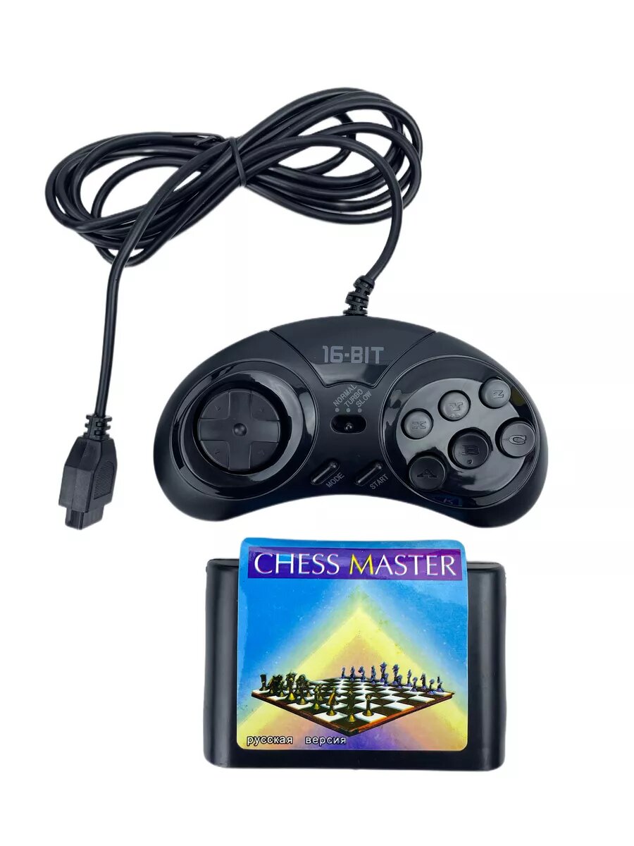 Джойстик для Sega 16 бит, игровой картридж для Сега Chess Master