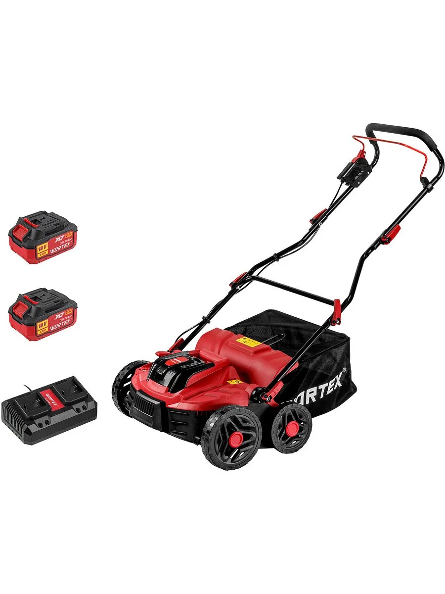 Аэратор-скарификатор для газона аккумуляторный WORTEX CAE 3736 2 Аккумулятора и Зарядное устройство (1334877)