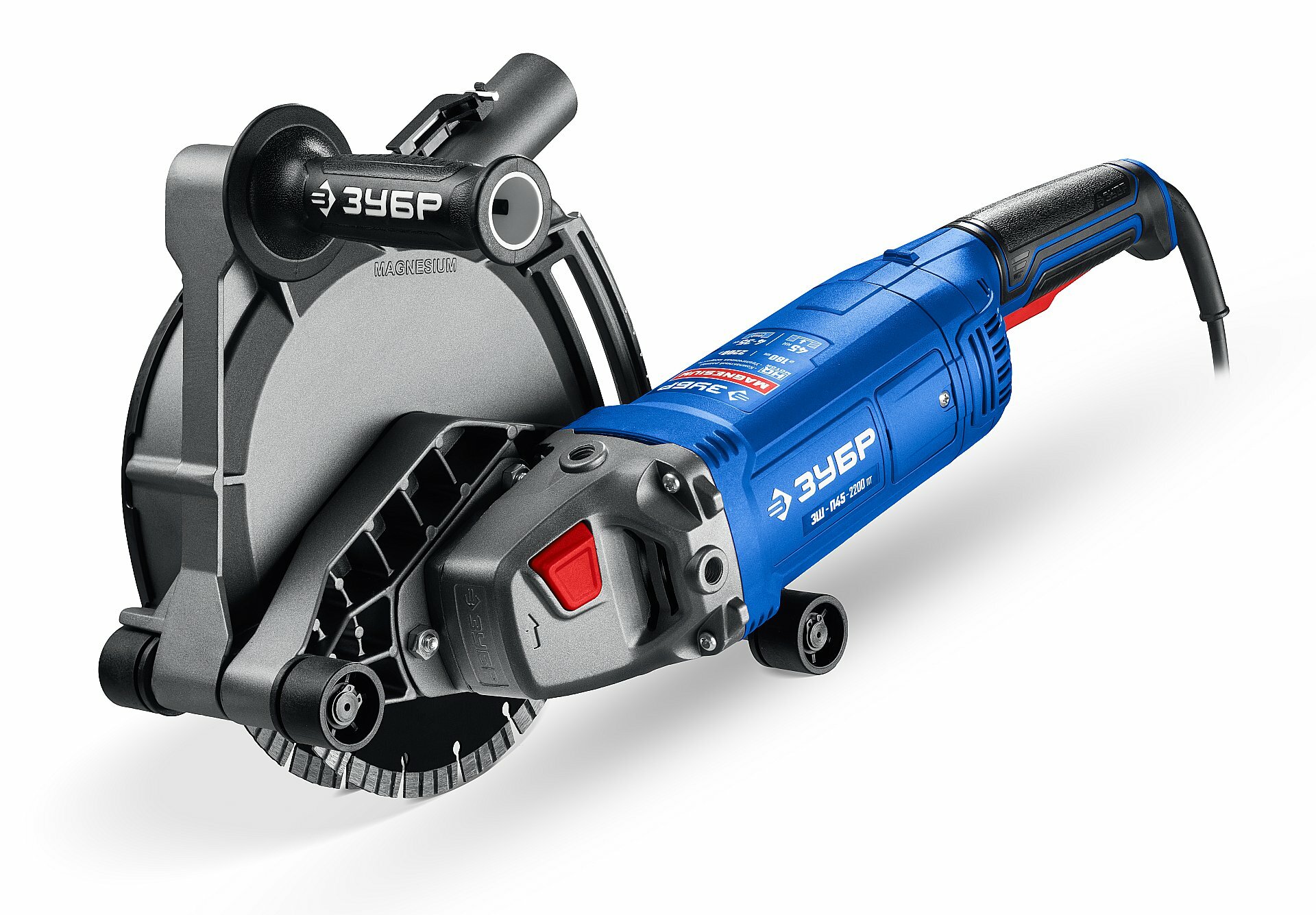 ЗУБР d 180 мм, 2200 Вт, 45 мм, штроборез (бороздодел), Профессионал (ЗШ-П45-2200 ПТ) ЗШ-П45-2200 ПТ