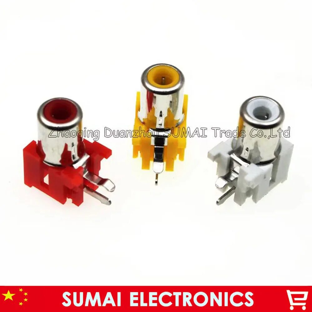 2-контактный AV разъем RCA AC-5 SITOMESIA 10 PCS, белый