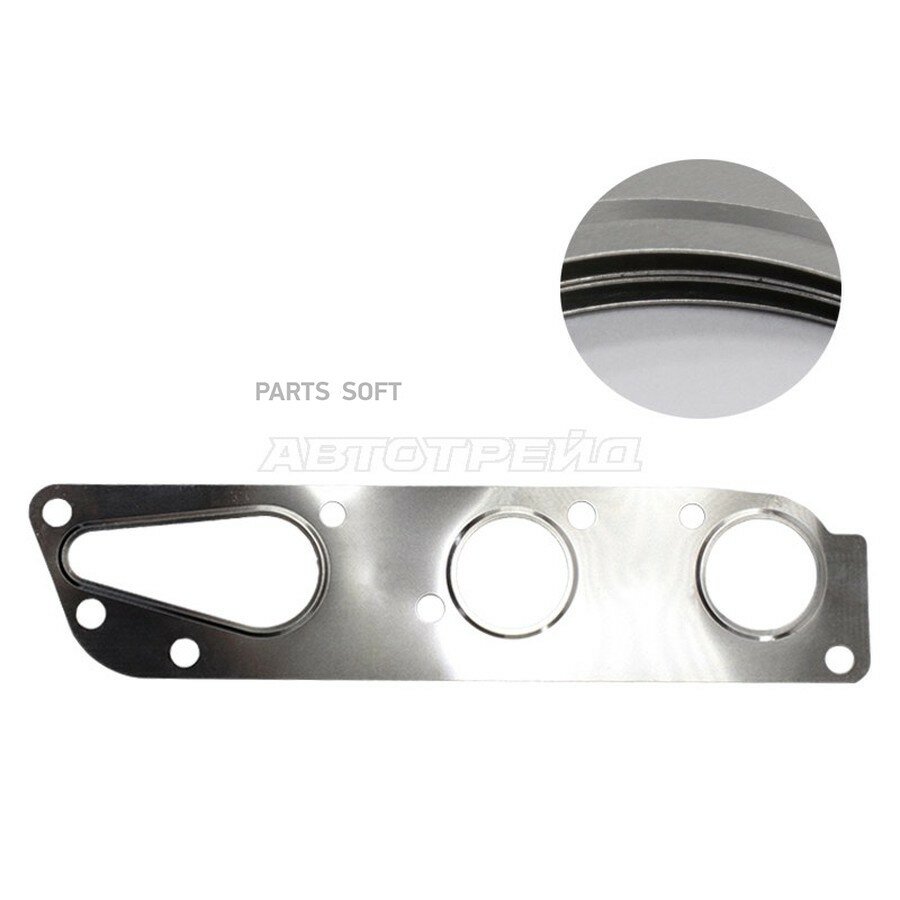 Прокладка выпускного коллектора 4,5,6 цилиндр CHEVROLET EPICA 06-12 X20D1/X20D25 SAT ST-100-0023 | цена за 1 шт