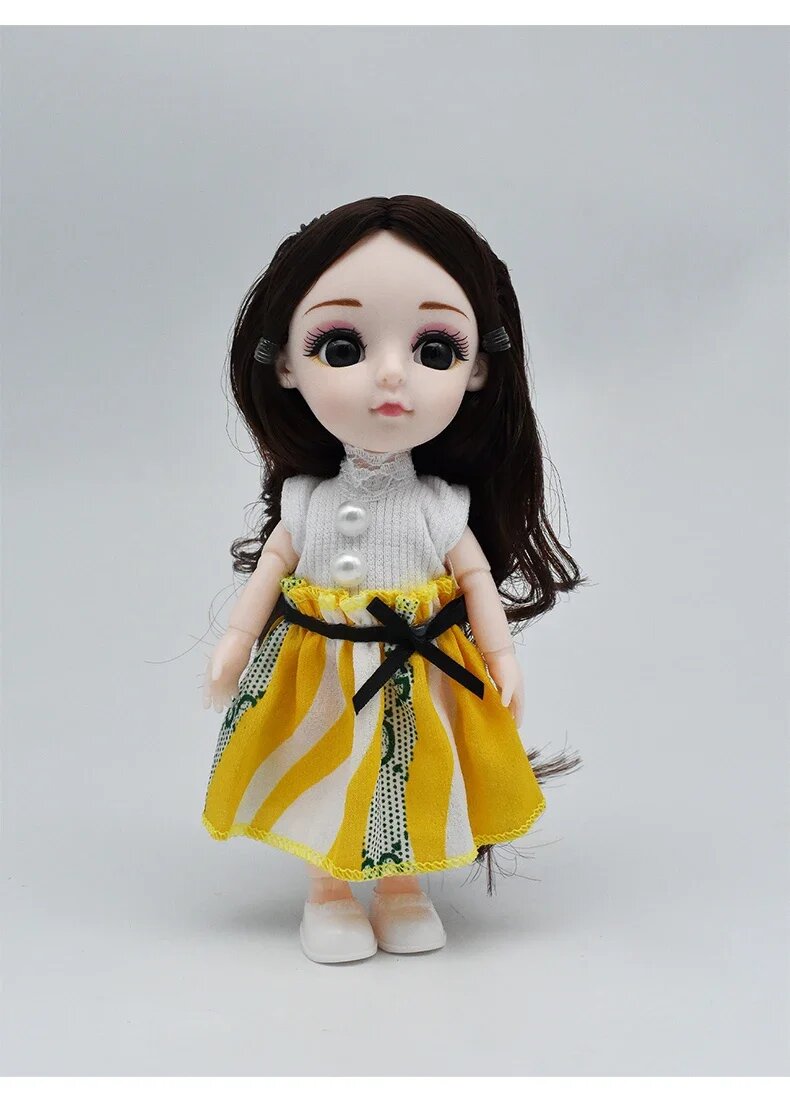 Кукла BJD 1/12, 16см, Желтый, 68092A-5